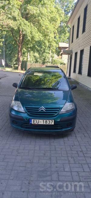 Zaļš Citroen C3 2003 Rīga, ar dzinēja tilpumu 1.40 L un nobraukumu 216 tūkst. km par 500 €, foto  vietnē AUTOMOTO.COM.LV