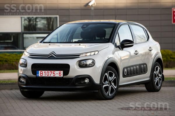 Grey Citroen C3 2018 in Jelgava, with an engine capacity of 1.20 L and mileage of 98 thousand km for 7600 €, photo 1 on AUTOMOTO.COM.LV