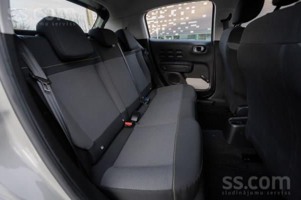 Grey Citroen C3 2018 in Jelgava, with an engine capacity of 1.20 L and mileage of 98 thousand km for 7600 €, photo 10 on AUTOMOTO.COM.LV