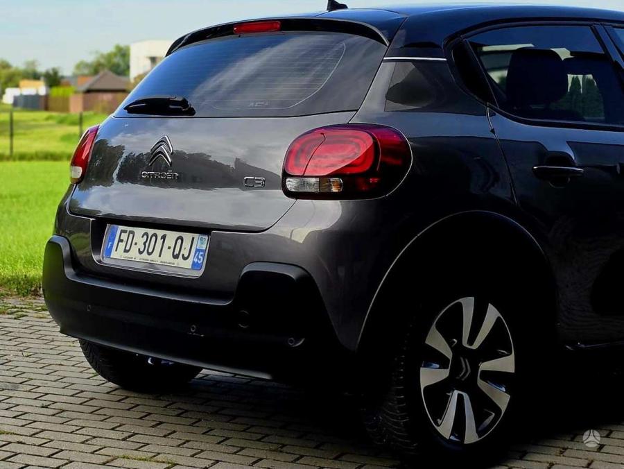 Grey Citroen C3 2019 in Klaipeda, with an engine capacity of 1.20 L and mileage of 107 thousand km for 5450 €, photo 14 on AUTOMOTO.COM.LV