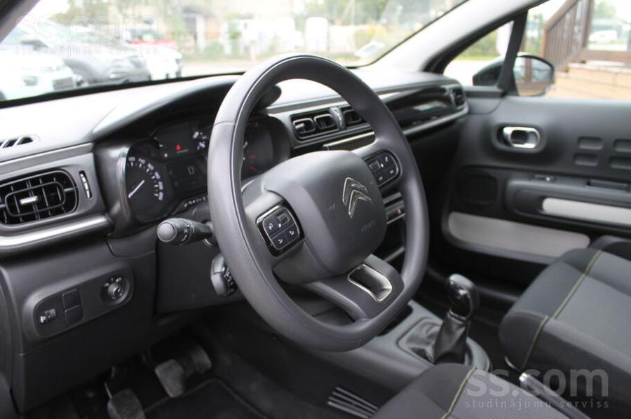 Grey Citroen C3 2021 in Riga, with an engine capacity of 1.20 L and mileage of 0 thousand km for 7650 €, photo 17 on AUTOMOTO.COM.LV