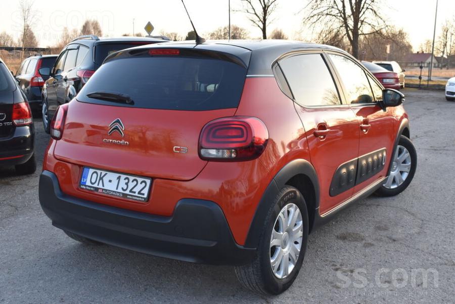 Orange Citroen C3 2018 in Kuldiga, with an engine capacity of 1.20 L and mileage of 0 thousand km for 7990 €, photo 3 on AUTOMOTO.COM.LV