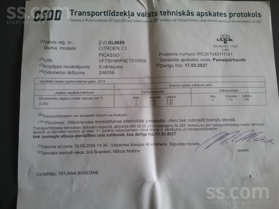 Pelēks Citroen c3-picasso 2014 Rīga, ar dzinēja tilpumu 1.60 L un nobraukumu 247 tūkst. km par 3600 €, foto 11 vietnē AUTOMOTO.COM.LV