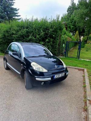 Black Citroen c3-pluriel 2005 in Vilnius, with an engine capacity of 1.40 L and mileage of 143 thousand km for 600 €, photo 3 on AUTOMOTO.COM.LV