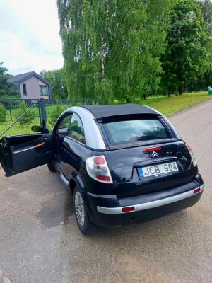 Black Citroen c3-pluriel 2005 in Vilnius, with an engine capacity of 1.40 L and mileage of 143 thousand km for 600 €, photo 6 on AUTOMOTO.COM.LV