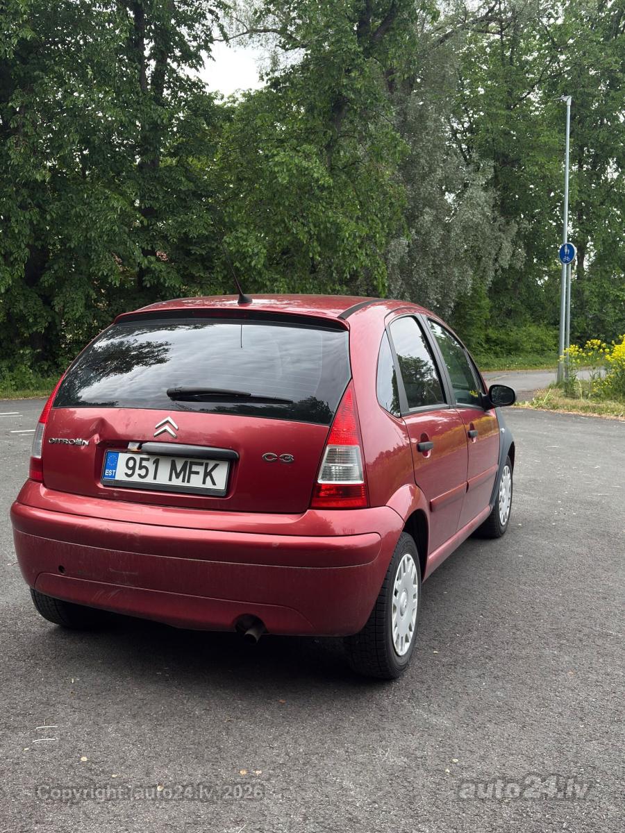 Red Citroen C3 2005 in Tallinn, with an engine capacity of 1.40 L and mileage of 92 thousand km for 999 €, photo 3 on AUTOMOTO.COM.LV