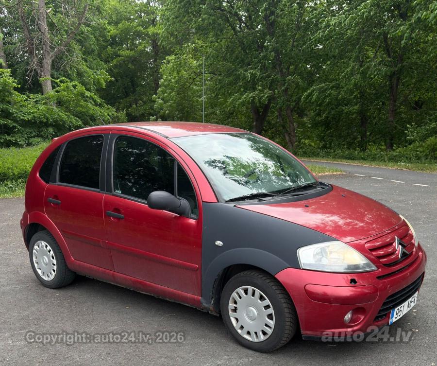 Red Citroen C3 2005 in Tallinn, with an engine capacity of 1.40 L and mileage of 92 thousand km for 999 €, photo 4 on AUTOMOTO.COM.LV