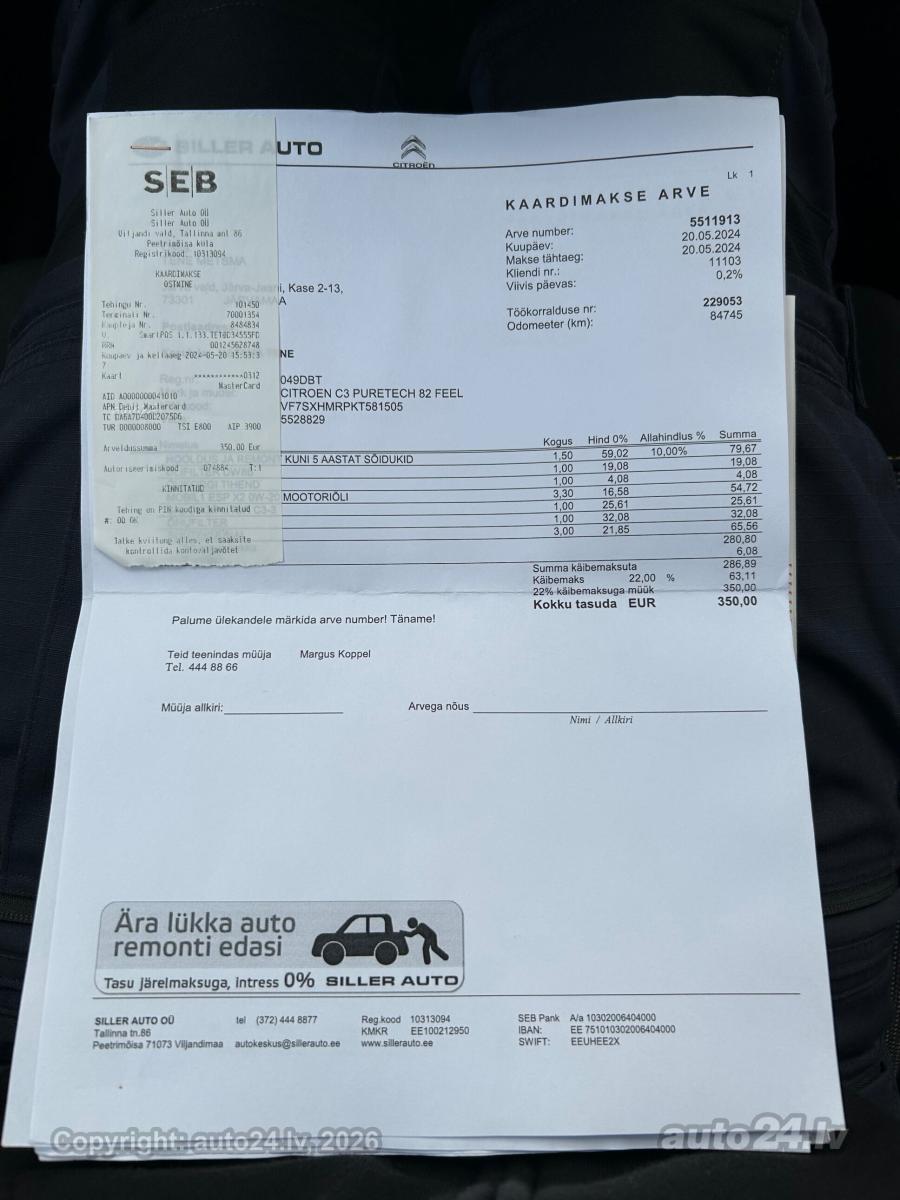 Красный Ситроен С3 2019 в Таллин, объемом двигателя 1.20 л и пробегом 132 тыс. км за 7000 €, фото 27 на AUTOMOTO.COM.LV