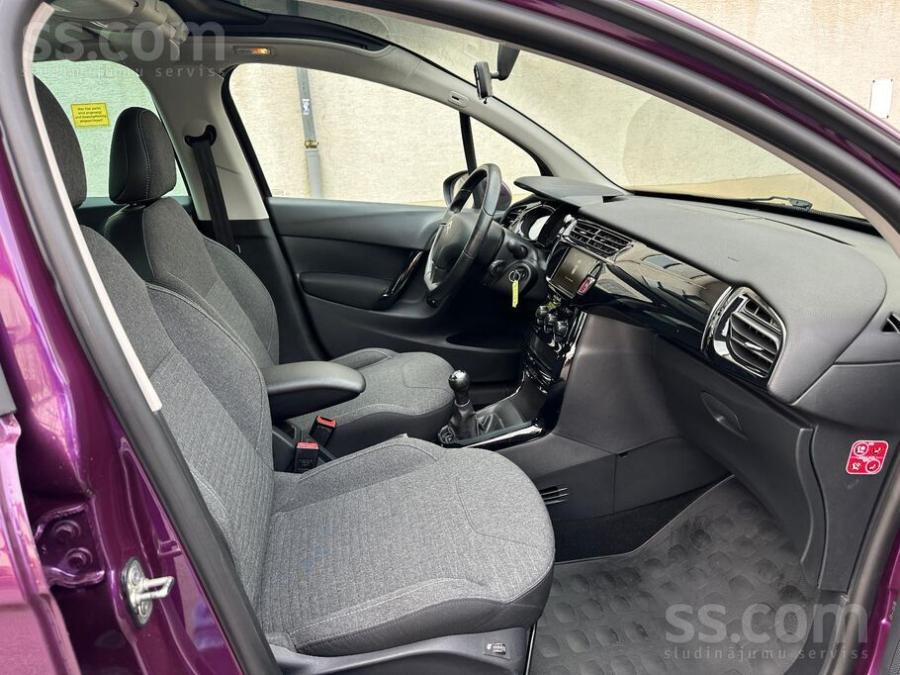 Violet Citroen C3 2017 in Ogre, with an engine capacity of 1.40 L and mileage of 87 thousand km for 5995 €, photo 12 on AUTOMOTO.COM.LV