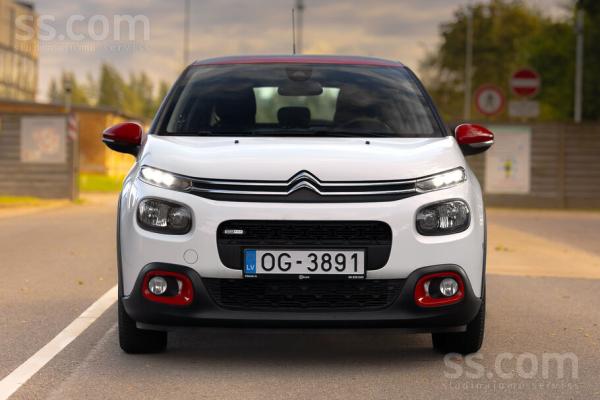 White Citroen C3 2017 in Jelgava, with an engine capacity of 1.20 L and mileage of 0 thousand km for 6390 €, photo 5 on AUTOMOTO.COM.LV