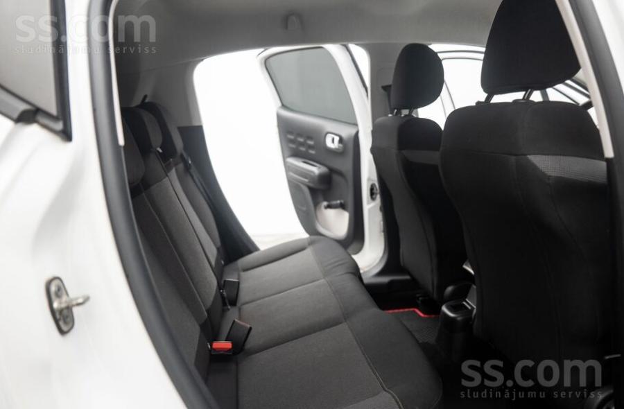 White Citroen C3 2018 in Tallinn, with an engine capacity of 1.20 L and mileage of 110 thousand km for 9998 €, photo 12 on AUTOMOTO.COM.LV
