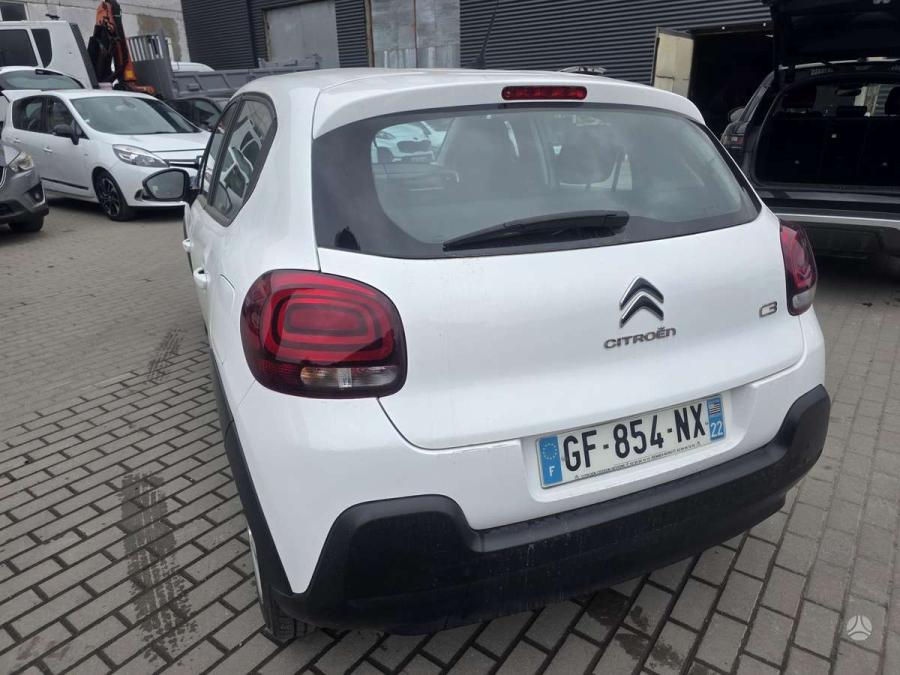 Balts Citroen C3 2022 Tauragė, ar dzinēja tilpumu 1.50 L un nobraukumu 95 tūkst. km par 7300 €, foto 3 vietnē AUTOMOTO.COM.LV