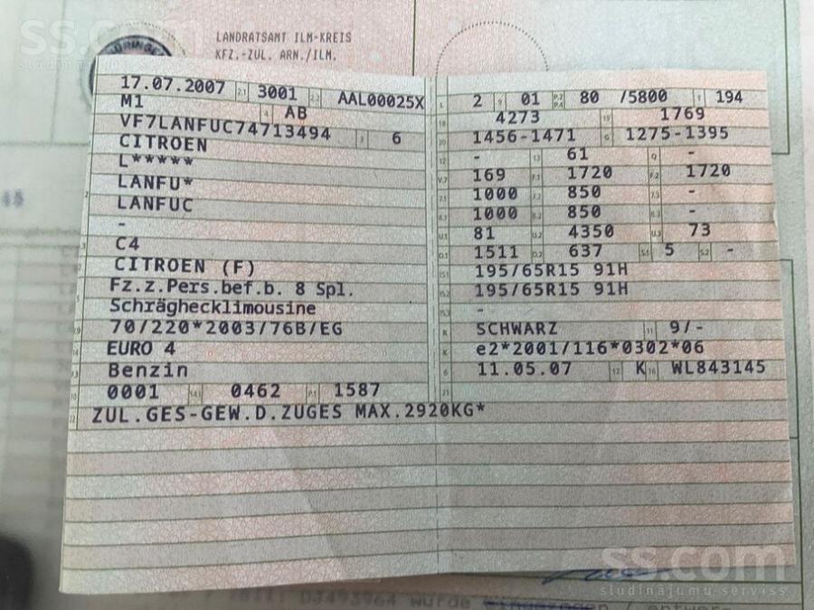 Melns Citroen C4 2007 Jēkabpils, ar dzinēja tilpumu 1.60 L un nobraukumu 148 tūkst. km par 2990 €, foto 28 vietnē AUTOMOTO.COM.LV