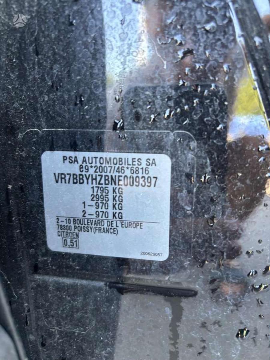 Melns Citroen C4 2022 Tauragė, ar dzinēja tilpumu 1.50 L un nobraukumu 190 tūkst. km par 9700 €, foto 21 vietnē AUTOMOTO.COM.LV