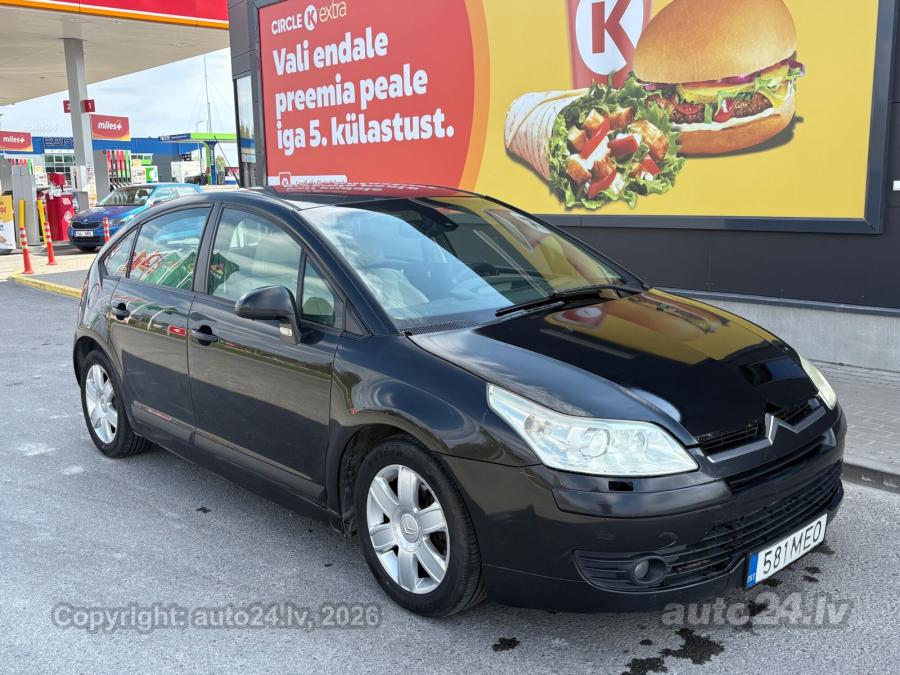 Black Citroen C4 2005 in Rapla, with an engine capacity of 2.00 L and mileage of 264 thousand km for 1200 €, photo 5 on AUTOMOTO.COM.LV