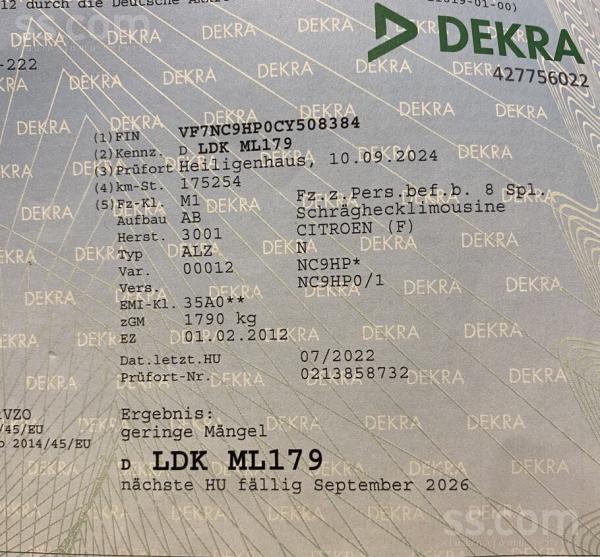 Черный Ситроен С4 2012 в Огре, объемом двигателя 1.60 л и пробегом 205 тыс. км за 4000 €, фото 9 на AUTOMOTO.COM.LV