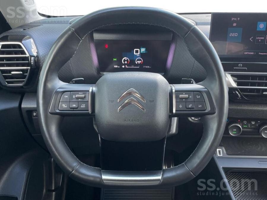 Blue Citroen C4 2021 in Riga, with an engine capacity of 1.20 L and mileage of 77 thousand km for 14990 €, photo 13 on AUTOMOTO.COM.LV
