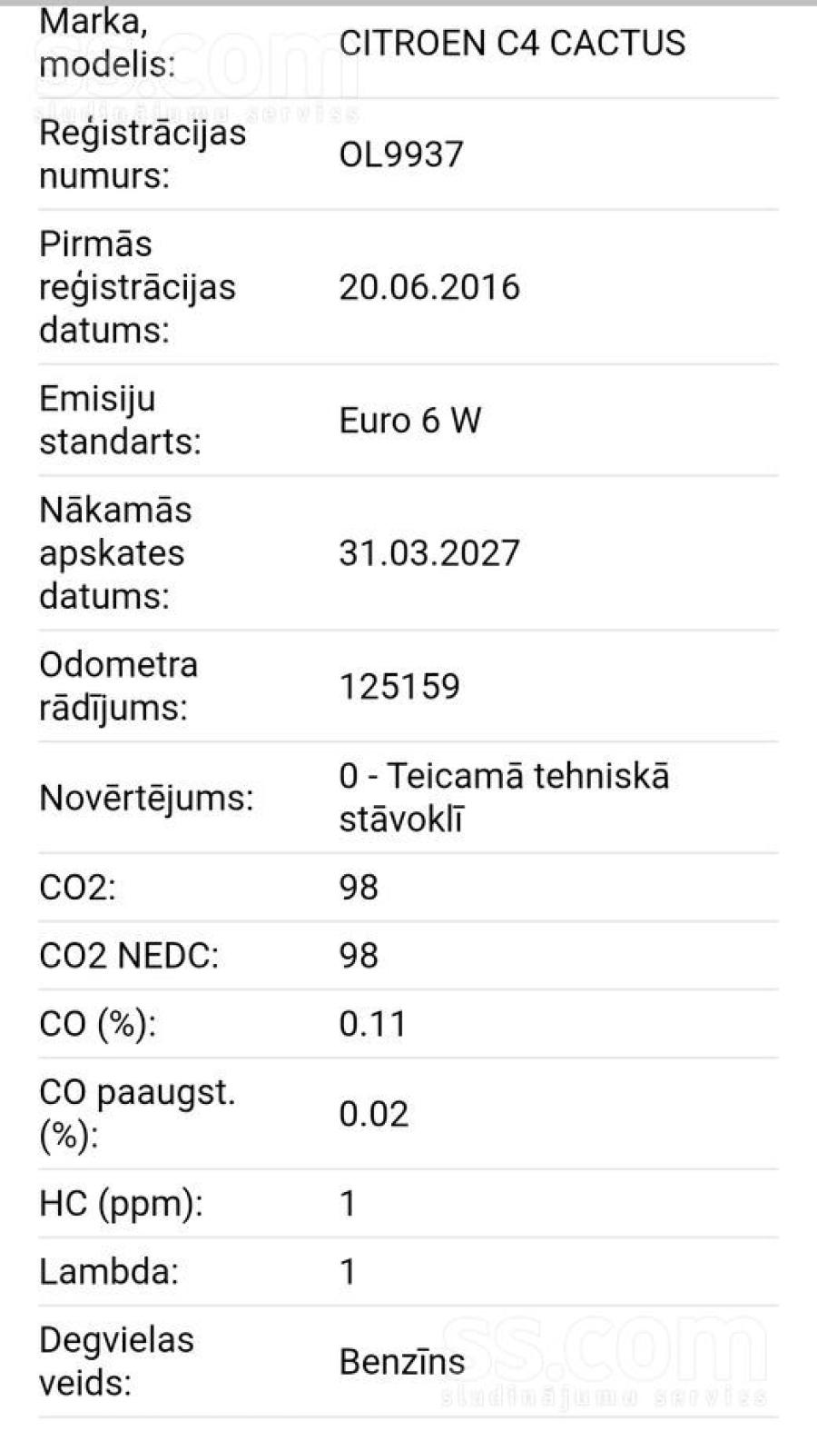 Citroen C4 Cactus 2016 Rīga, ar dzinēja tilpumu 1.20 L un nobraukumu 0 tūkst. km par 6950 €, foto 13 vietnē AUTOMOTO.COM.LV