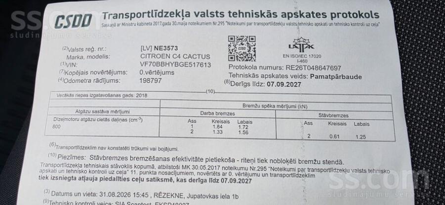 Balts Citroen C4 Cactus 2016 Rēzekne, ar dzinēja tilpumu 1.60 L un nobraukumu 0 tūkst. km par 5200 €, foto 22 vietnē AUTOMOTO.COM.LV