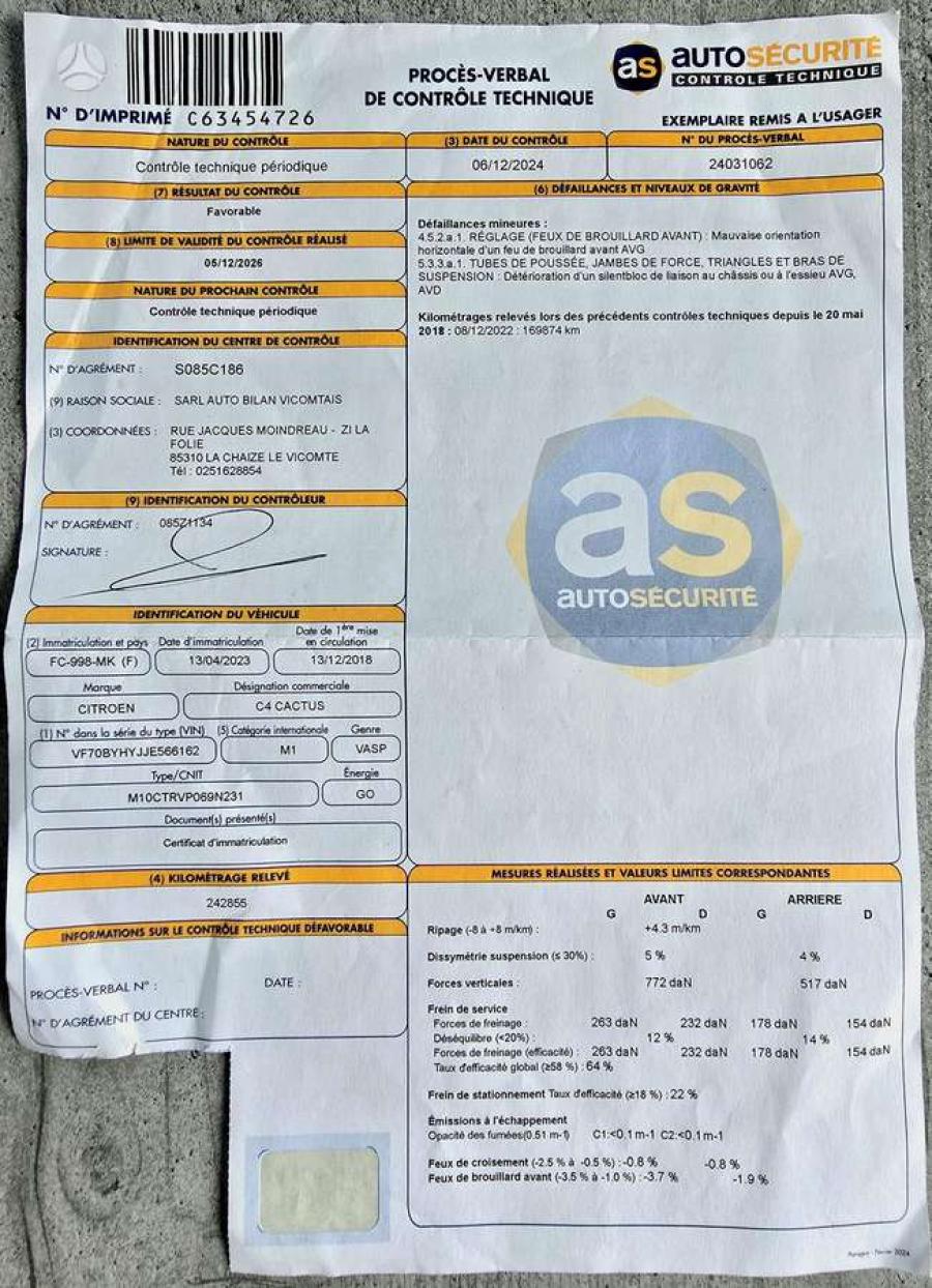 Balts Citroen C4 Cactus 2018 Tauragė, ar dzinēja tilpumu 1.56 L un nobraukumu 280 tūkst. km par 4500 €, foto 30 vietnē AUTOMOTO.COM.LV