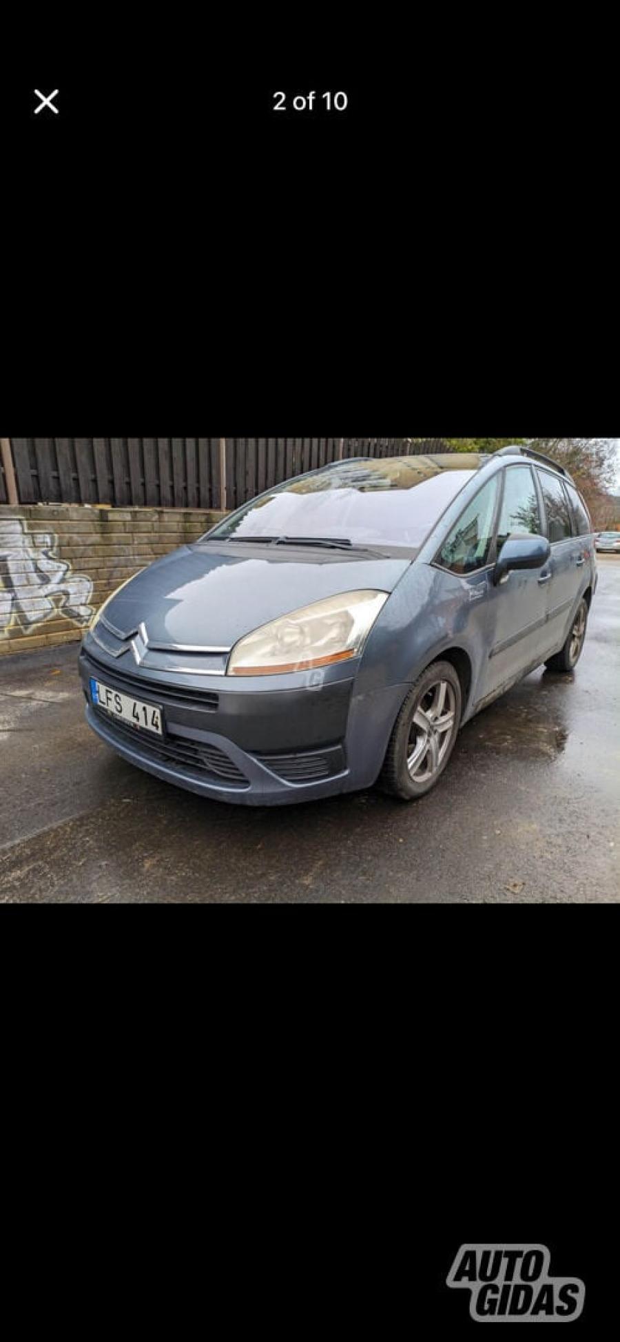 Ситроен C4 Grand Picasso 2008 в Вильнюс, объемом двигателя 1.60 л и пробегом 300 тыс. км за 649 €, фото 1 на AUTOMOTO.COM.LV
