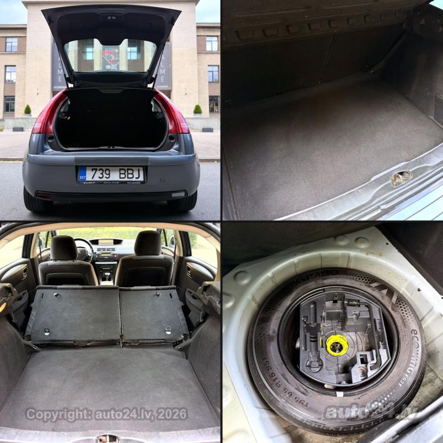 Pelēks Citroen C4 2008 Tallina, ar dzinēja tilpumu 1.60 L un nobraukumu 292 tūkst. km par 1499 €, foto 9 vietnē AUTOMOTO.COM.LV