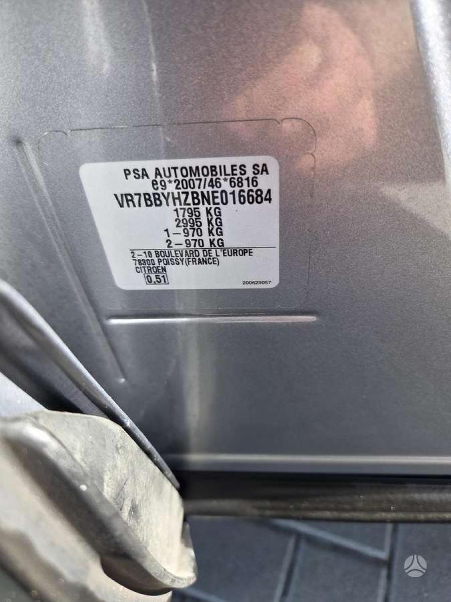Pelēks Citroen C4 2022 Tauragė, ar dzinēja tilpumu 1.50 L un nobraukumu 144 tūkst. km par 11300 €, foto 28 vietnē AUTOMOTO.COM.LV