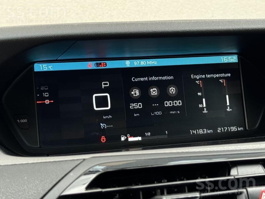 Черный Ситроен С4 Пикассо 2017 в Елгава, объемом двигателя 1.60 л и пробегом 217 тыс. км за 1950 €, фото 19 на AUTOMOTO.COM.LV