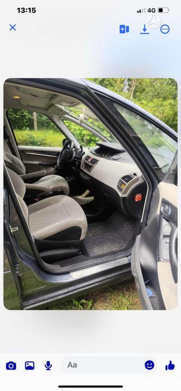 Pelēks Citroen c4-picasso 2008 Nemenčinė, ar dzinēja tilpumu 2.00 L un nobraukumu 275 tūkst. km par 1300 €, foto 4 vietnē AUTOMOTO.COM.LV