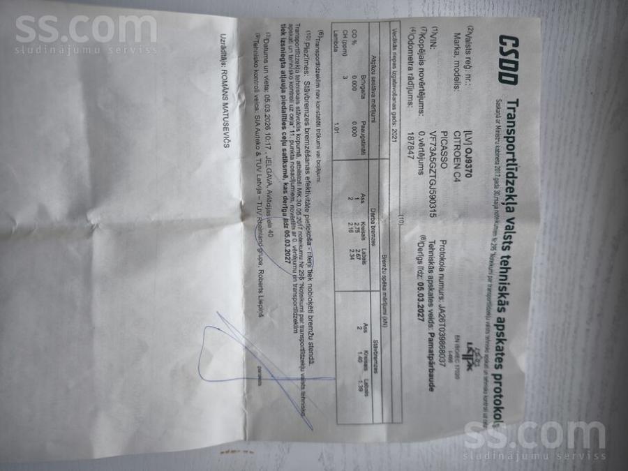 Серый Ситроен С4 Пикассо 2016 в Рига, объемом двигателя 1.60 л и пробегом 197 тыс. км за 8455 €, фото 19 на AUTOMOTO.COM.LV