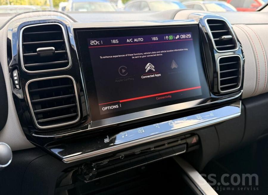 Black Citroen C5 Aircross 2021 in Riga, with an engine capacity of 1.50 L and mileage of 104 thousand km for 17990 €, photo 21 on AUTOMOTO.COM.LV