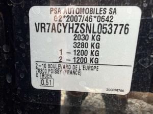 Черный Ситроен C5 Aircross 2022 в Мариямполе, объемом двигателя 1.50 л и пробегом 169 тыс. км за 16087 €, фото 40 на AUTOMOTO.COM.LV