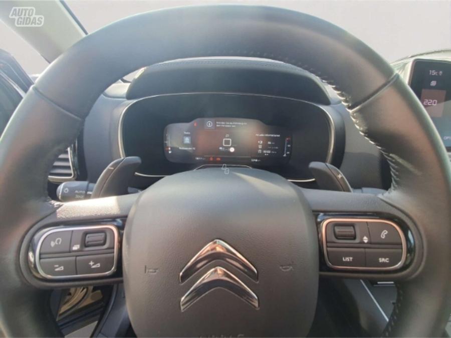 Black Citroen C5 Aircross 2023 in Kaunas, with an engine capacity of 1.20 L and mileage of 20 thousand km for 24450 €, photo 12 on AUTOMOTO.COM.LV