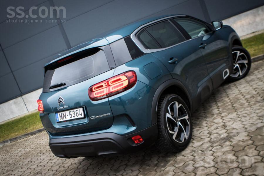 Zils Citroen C5 Aircross 2020 Rīga, ar dzinēja tilpumu 1.20 L un nobraukumu 112 tūkst. km par 12990 €, foto 7 vietnē AUTOMOTO.COM.LV