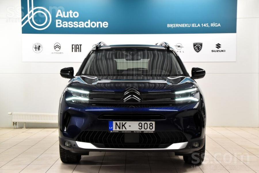 Blue Citroen C5 Aircross 2023 in Riga, with an engine capacity of 1.50 L and mileage of 23 thousand km for 22990 €, photo 2 on AUTOMOTO.COM.LV