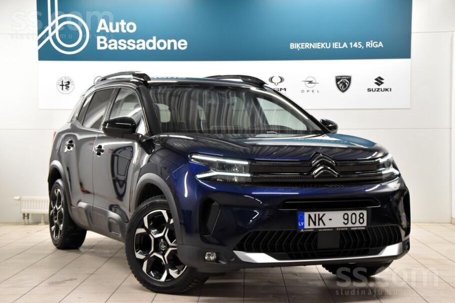 Blue Citroen C5 Aircross 2023 in Riga, with an engine capacity of 1.50 L and mileage of 23 thousand km for 22990 €, photo 3 on AUTOMOTO.COM.LV