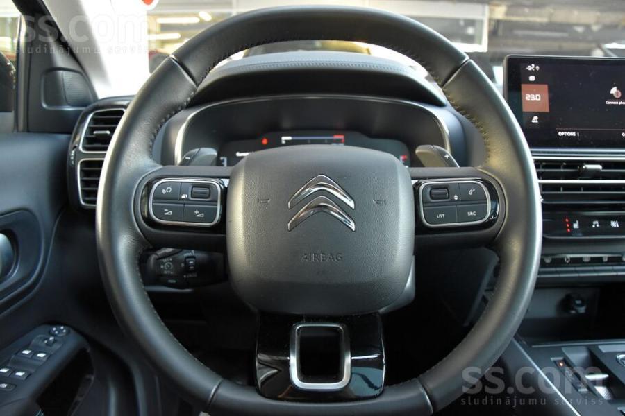 Blue Citroen C5 Aircross 2023 in Riga, with an engine capacity of 1.50 L and mileage of 23 thousand km for 22990 €, photo 12 on AUTOMOTO.COM.LV