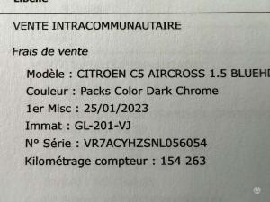 Синий Ситроен C5 Aircross 2023 в Мариямполе, объемом двигателя 1.50 л и пробегом 154 тыс. км за 17539 €, фото 39 на AUTOMOTO.COM.LV