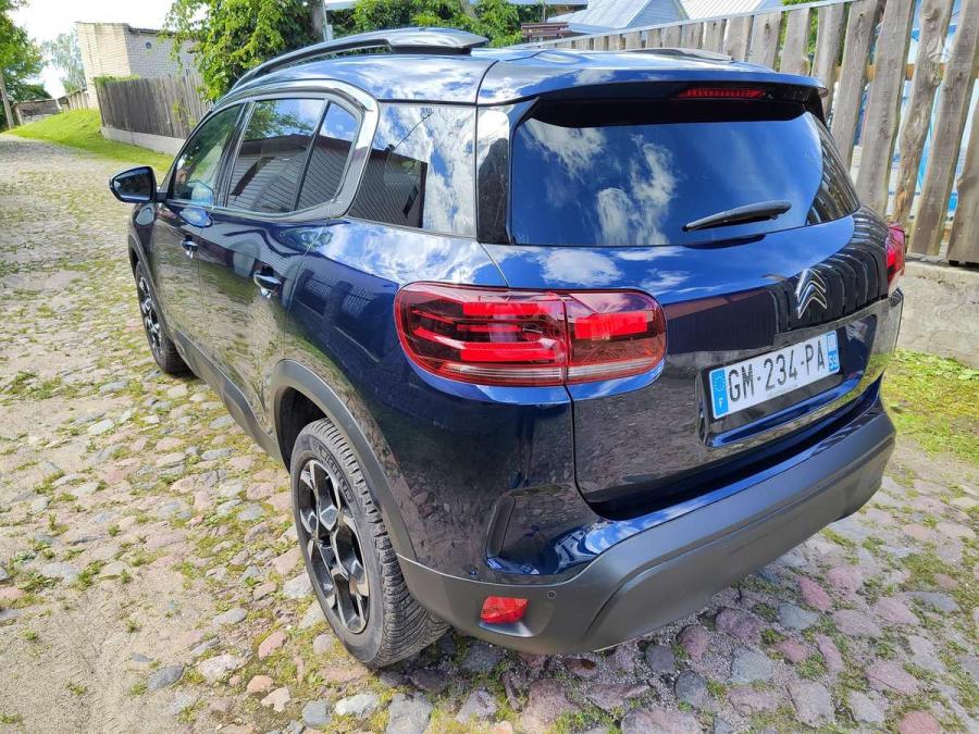 Blue Citroen C5 Aircross 2023 in Marijampole, with an engine capacity of 1.50 L and mileage of 114 thousand km for 17297 €, photo 8 on AUTOMOTO.COM.LV