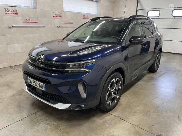 Blue Citroen C5 Aircross 2023 in Marijampole, with an engine capacity of 1.20 L and mileage of 49 thousand km for 17424 €, photo 1 on AUTOMOTO.COM.LV