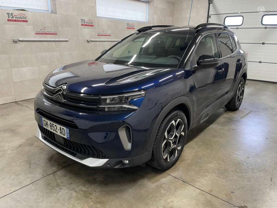 Синий Ситроен C5 Aircross 2023 в Мариямполе, объемом двигателя 1.20 л и пробегом 49 тыс. км за 17424 €, фото 1 на AUTOMOTO.COM.LV