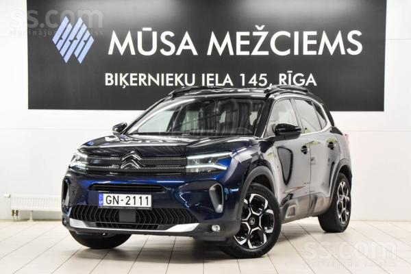 Blue Citroen C5 Aircross 2022 in Riga, with an engine capacity of 1.50 L and mileage of 112 thousand km for 17990 €, photo 1 on AUTOMOTO.COM.LV