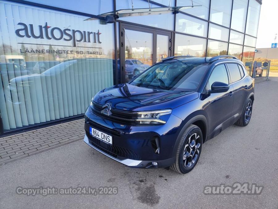 Zils Citroen C5 Aircross 2025 Tartu, ar dzinēja tilpumu 1.50 L un nobraukumu 2 tūkst. km par 28990 €, foto 1 vietnē AUTOMOTO.COM.LV