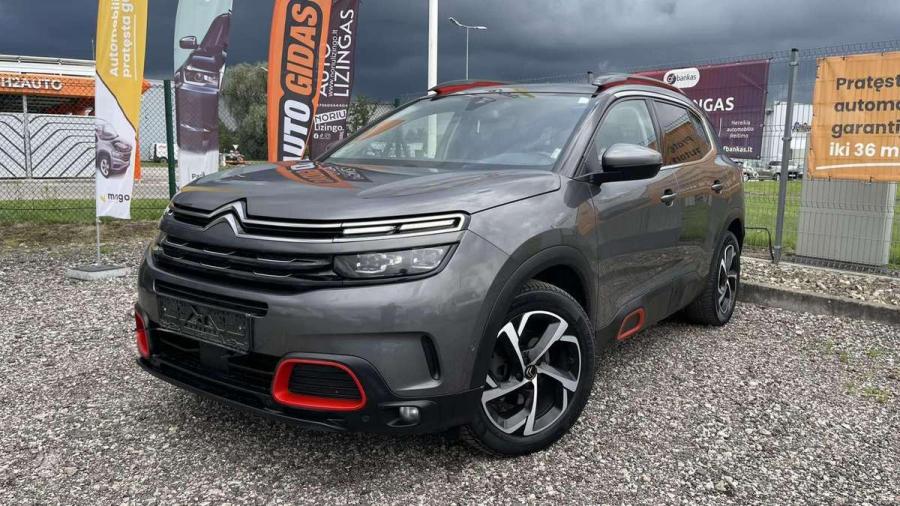 Grey Citroen C5 Aircross 2019 in Marijampole, with an engine capacity of 2.00 L and mileage of 256 thousand km for 14490 €, photo 6 on AUTOMOTO.COM.LV
