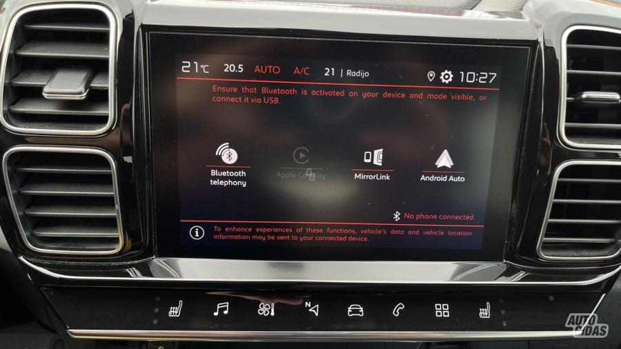 Grey Citroen C5 Aircross 2020 in Marijampole, with an engine capacity of 1.50 L and mileage of 206 thousand km for 11390 €, photo 27 on AUTOMOTO.COM.LV