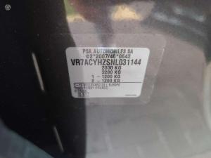 Grey Citroen C5 Aircross 2022 in Kalvarija, with an engine capacity of 1.50 L and mileage of 92 thousand km for 17606 €, photo 17 on AUTOMOTO.COM.LV
