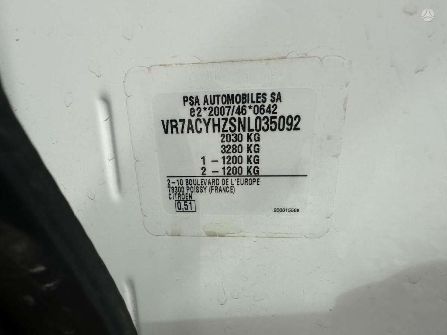 White Citroen C5 Aircross 2022 in Vilnius, with an engine capacity of 1.50 L and mileage of 217 thousand km for 14990 €, photo 25 on AUTOMOTO.COM.LV