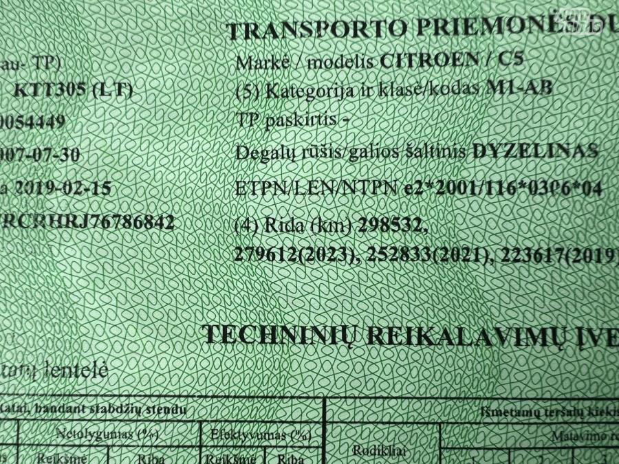 Синий Ситроен С5 2007 в Шяуляй, объемом двигателя 2.00 л и пробегом 0 тыс. км за 749 €, фото 26 на AUTOMOTO.COM.LV