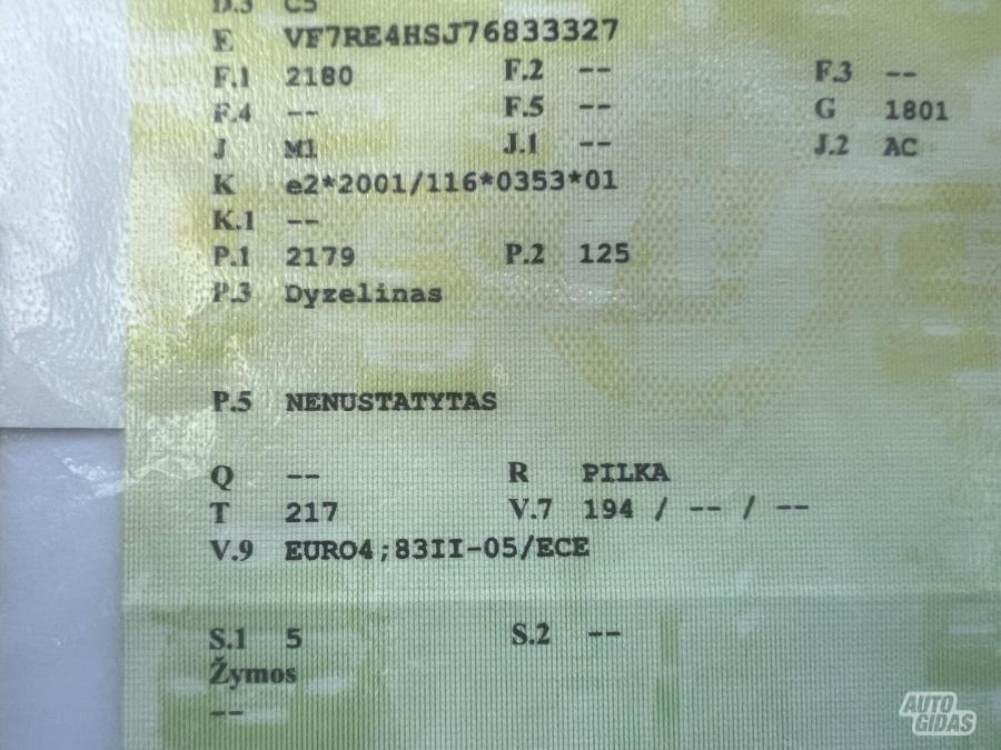 Zils Citroen C5 2007 Šauļi, ar dzinēja tilpumu 2.20 L un nobraukumu 0 tūkst. km par 749 €, foto 25 vietnē AUTOMOTO.COM.LV