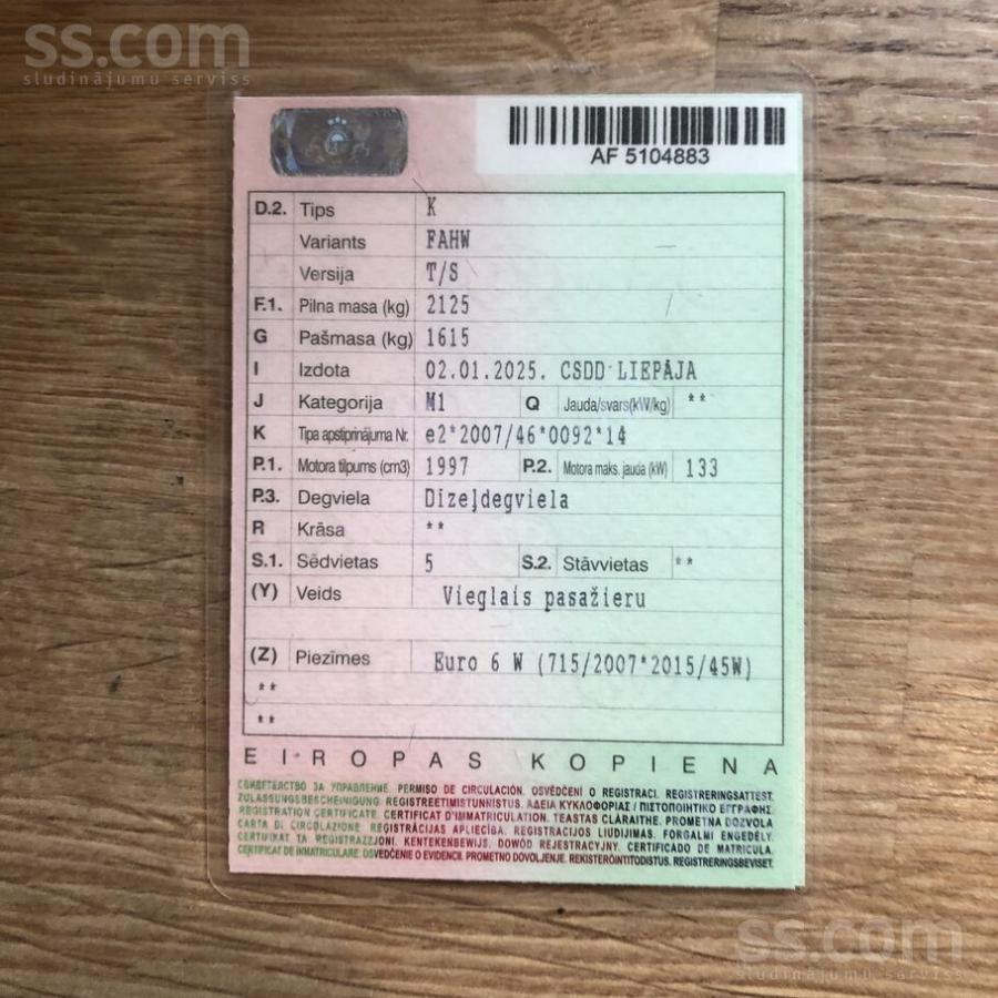 Синий Ситроен ДС 2015 в Лиепая, объемом двигателя 2.00 л и пробегом 261 тыс. км за 7250 €, фото 10 на AUTOMOTO.COM.LV